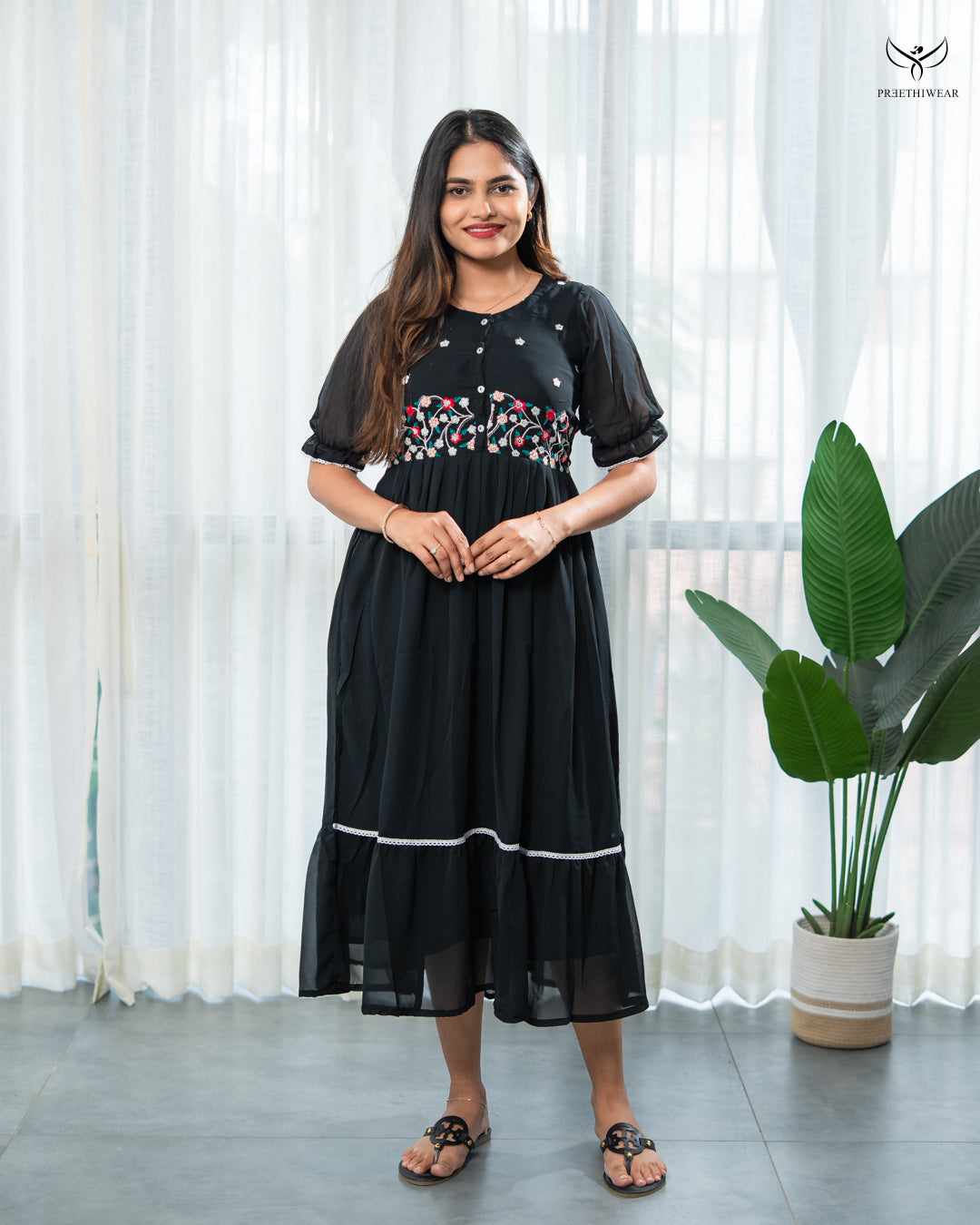 Athira3 Maternity Dress with center Button – The Maternity Store by ...